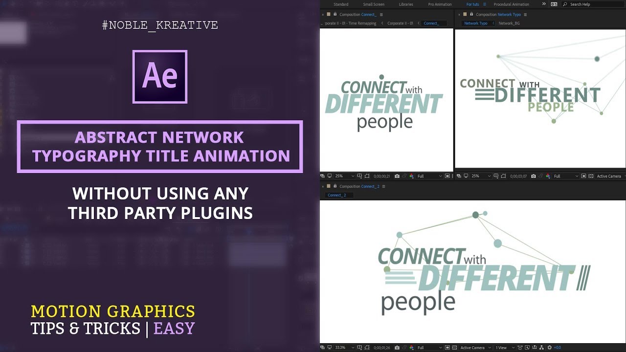 Flat Network Title Animation in AE - Noble Kreative